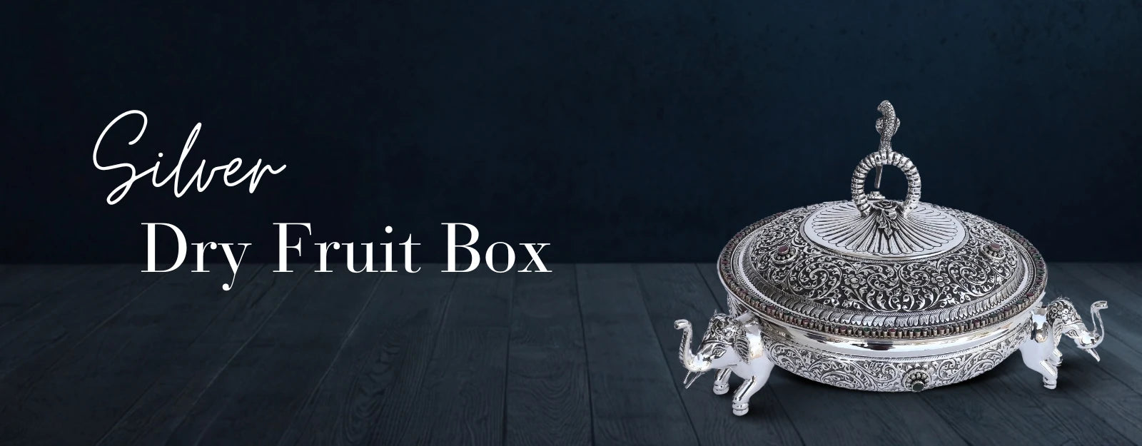 Pure Silver Dry Fruit Box for Gifting – Maharani Rungtas